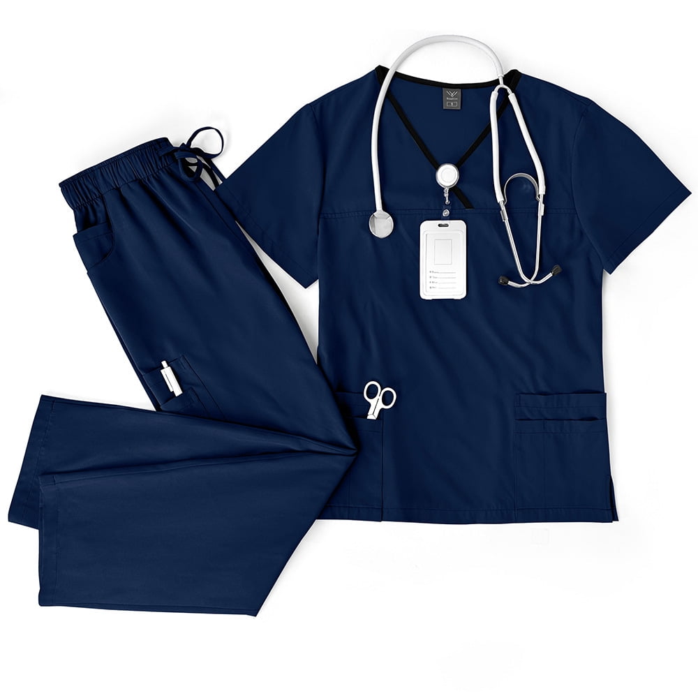 V-neck Short Sleeved Operating Room Staff Clinic Staff Hand Wash Suit ...