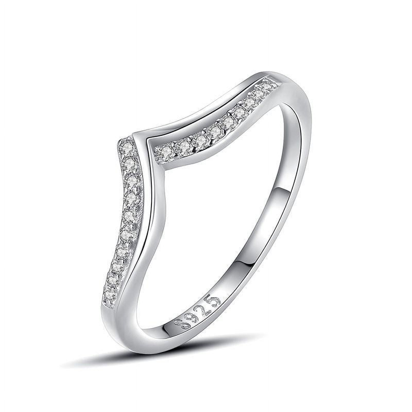 V-shaped Ring Female Simple Asymmetrical Diamond Index Finger Ring ...