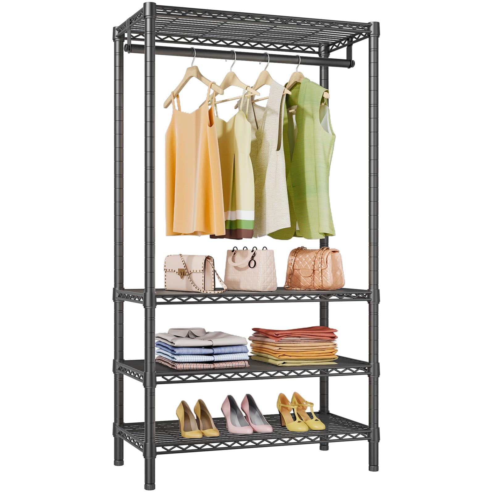 V1 Medium Portable Garment Racks 440lbs Load Capacity, Heavy Duty ...