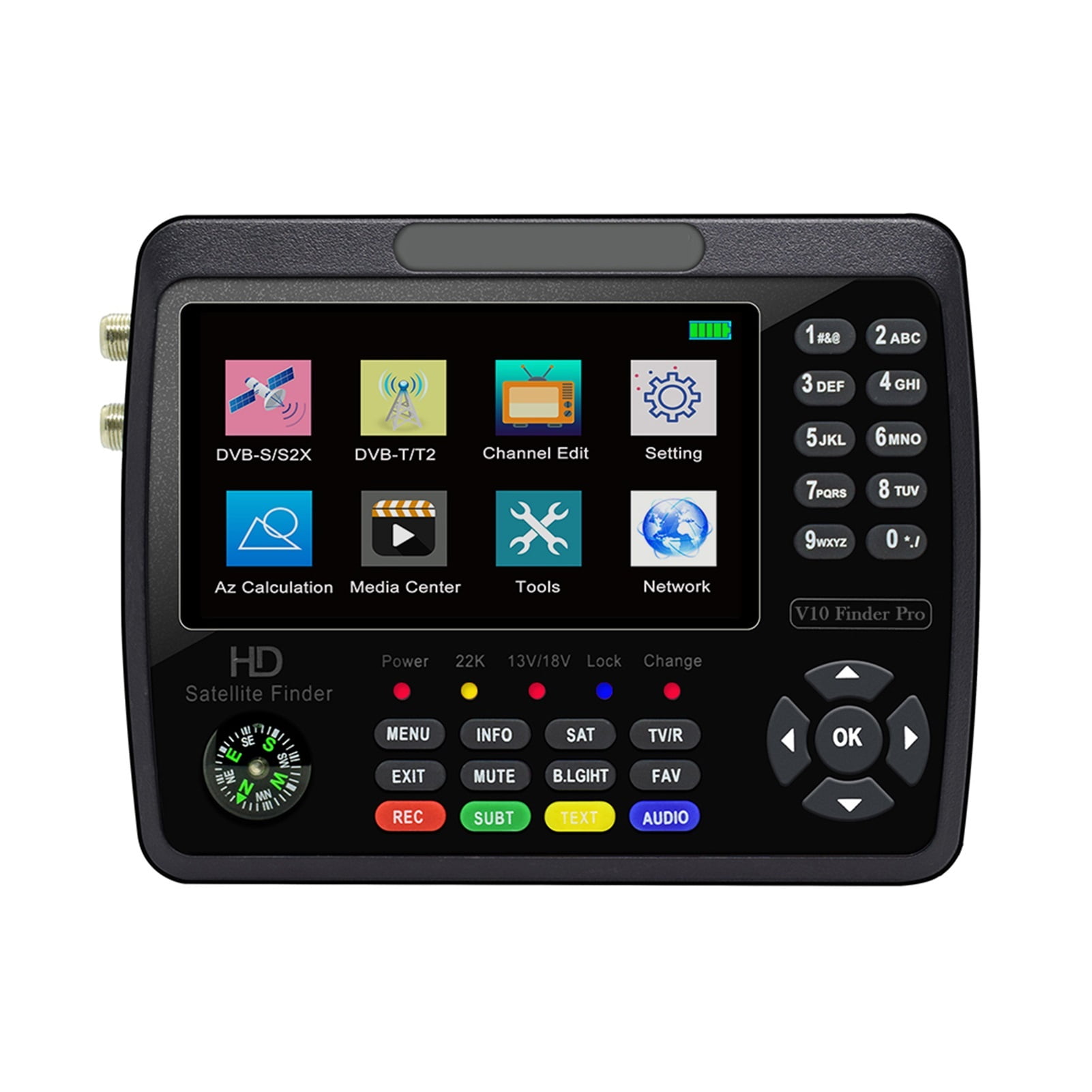 V10 Pro Satellite Finder Signal Meter Satellite TV Signal Finder DVB-S ...