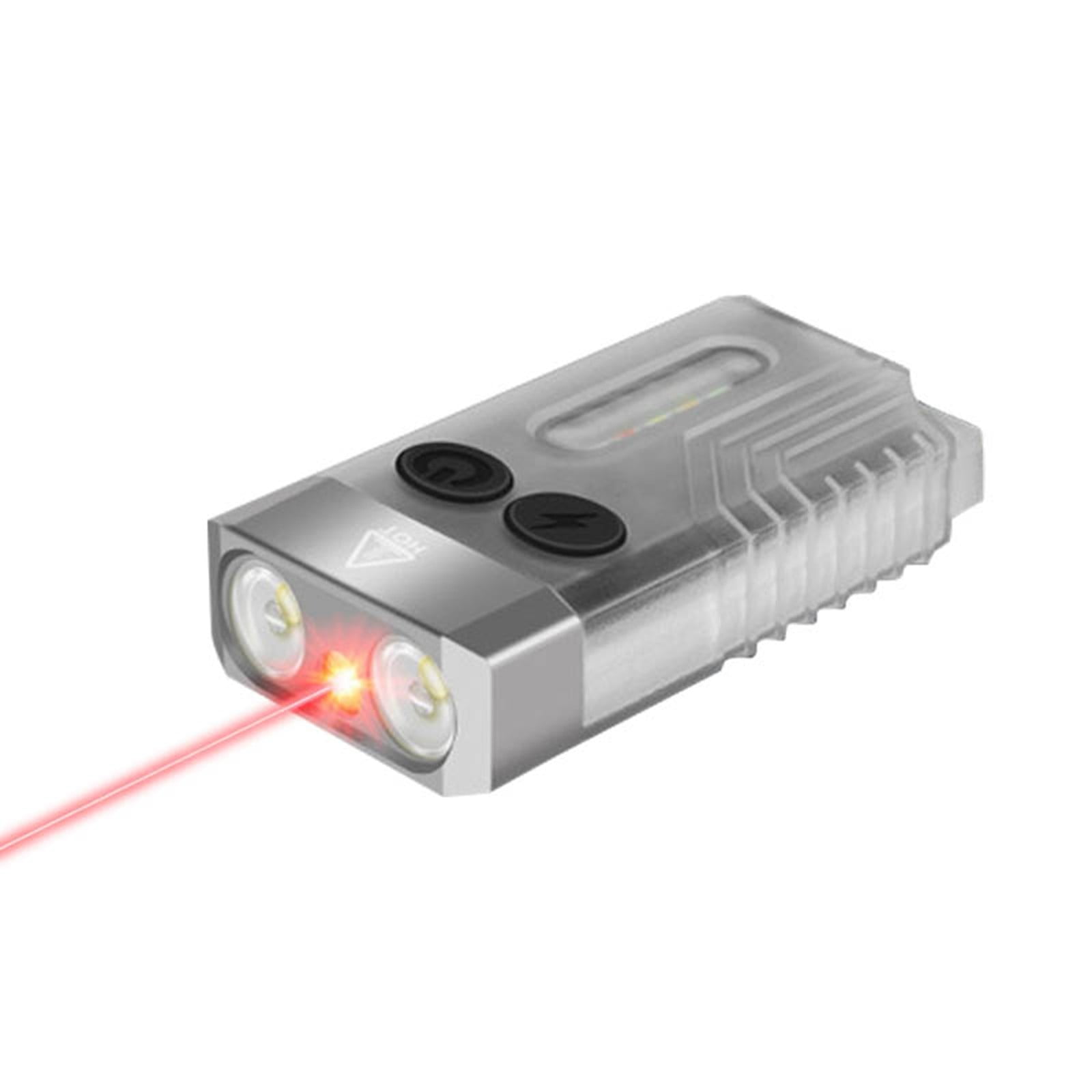 V10 Rechargeable Mini Keychain Flashlight with Powerful Cob Side Light ...