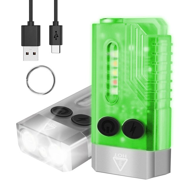 V10 Small Powerful Flashlight with 365nm UV Black Light - Super Bright 1000 LM, USB C ...