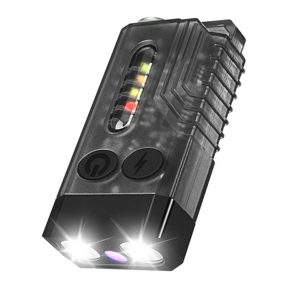V10 Small Powerful Flashlight with 365nm UV Black Light - Super Bright 1000 LM, USB C ...