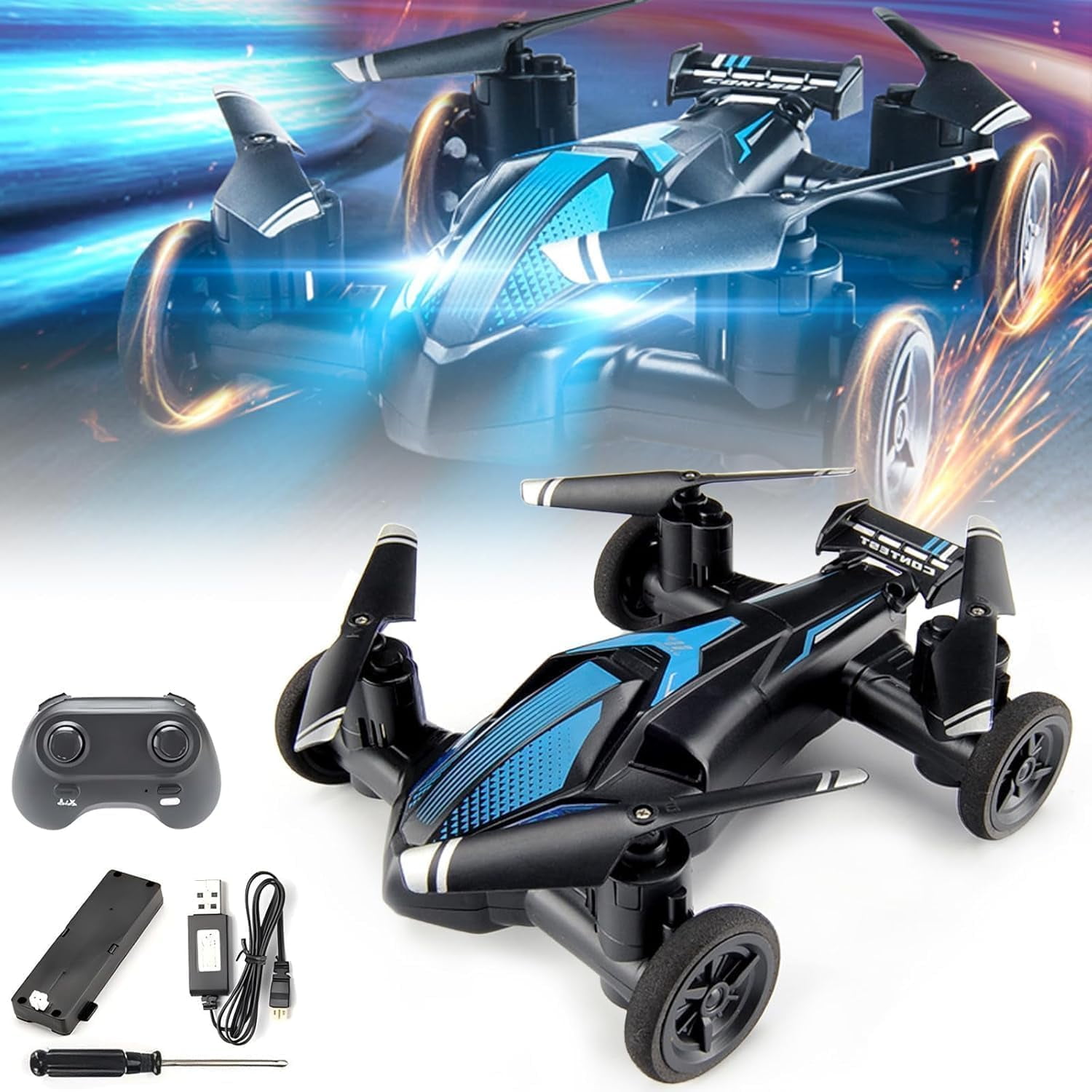 V11 Remote Control Flying Car Air-Ground Dual Mode Toys, Flying Cars ...