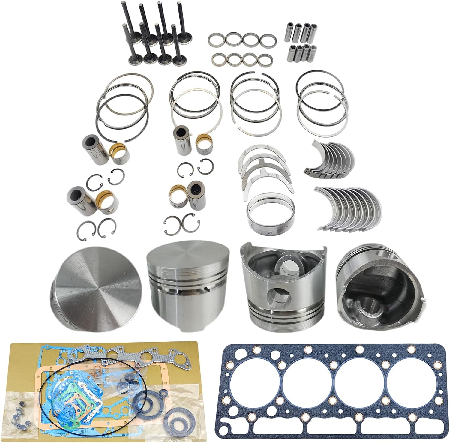 V1200 Engine Overhaul Rebuild Kit (No cylinder liner) for Kubota V1200 ...