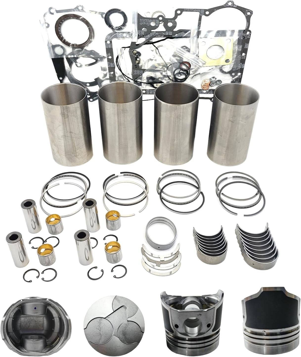 V1305 Engine Overhaul Rebuild Kit (No valve set) For Kubota B2710HSD ...