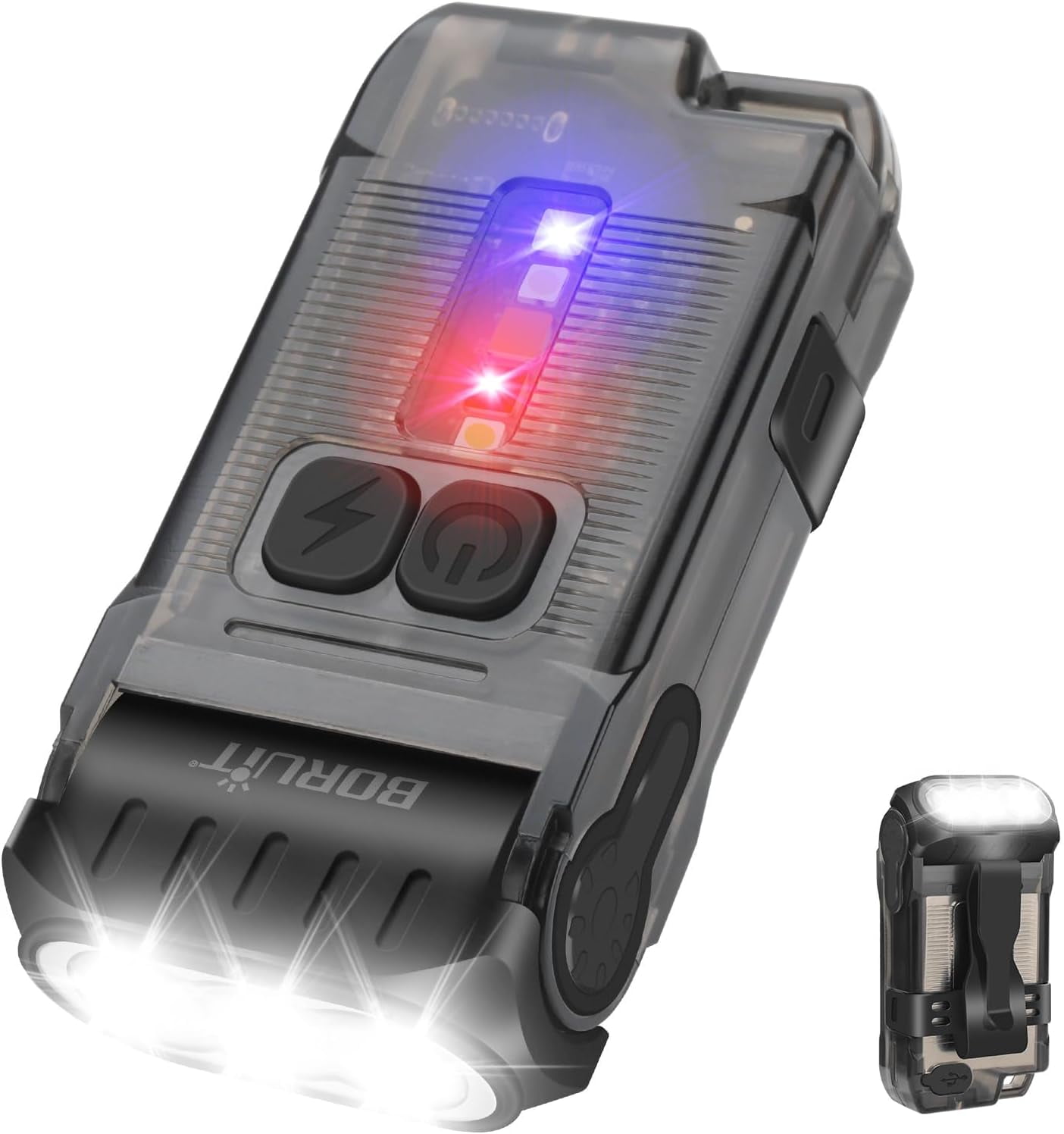 V15 LED Small Powerful EDC Flashlight with Warm White Red Light,Bright ...