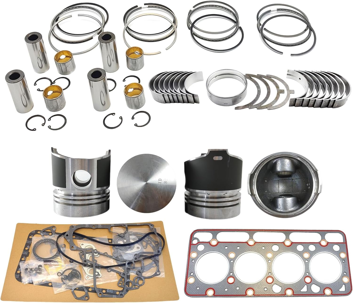 V1500 Engine Overhaul Rebuild Kit (No cylinder liner and valve) For ...