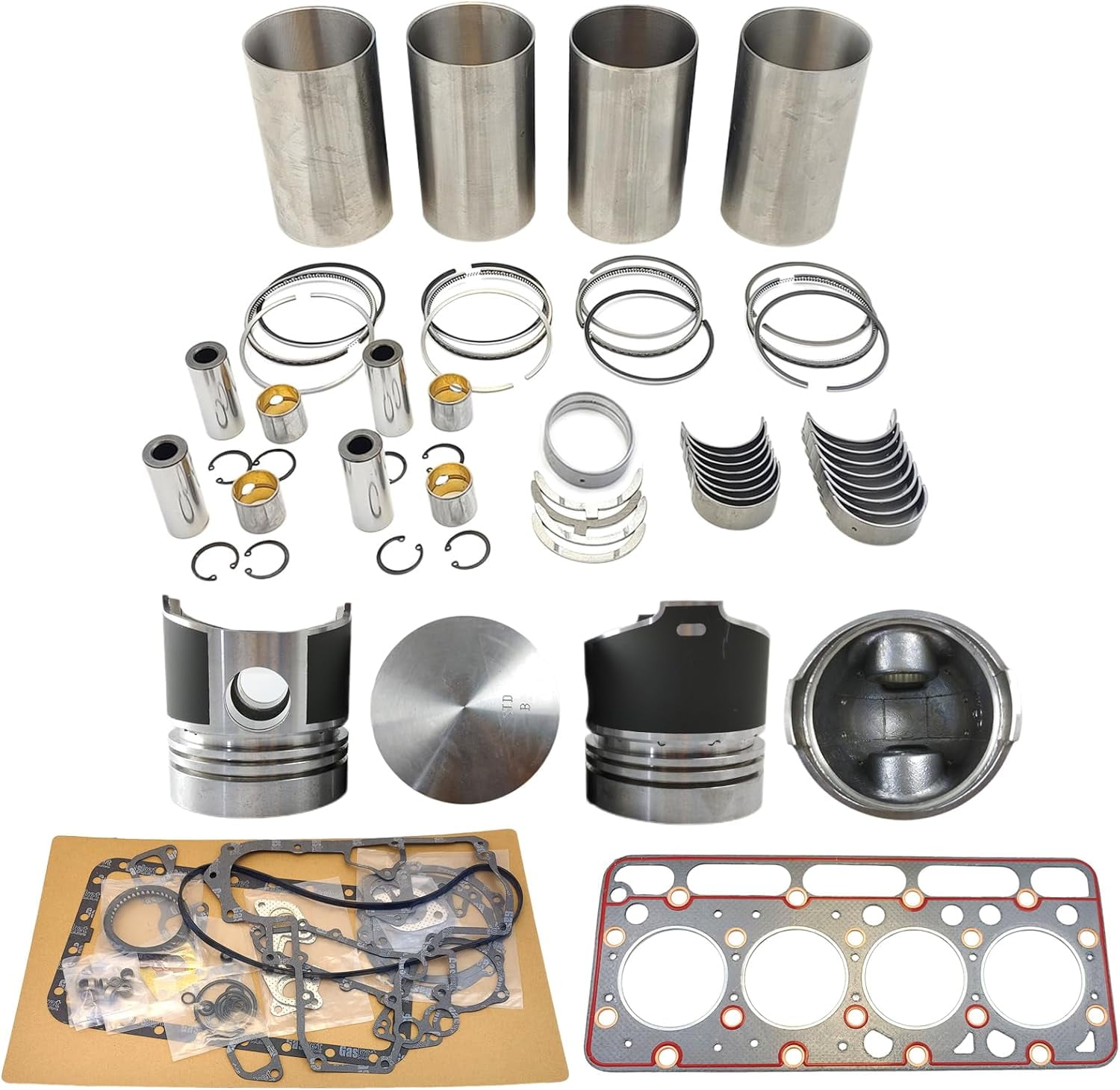 V1500 Engine Overhaul Rebuild Kit (No valve set) For Kubota V1500 V1500 ...