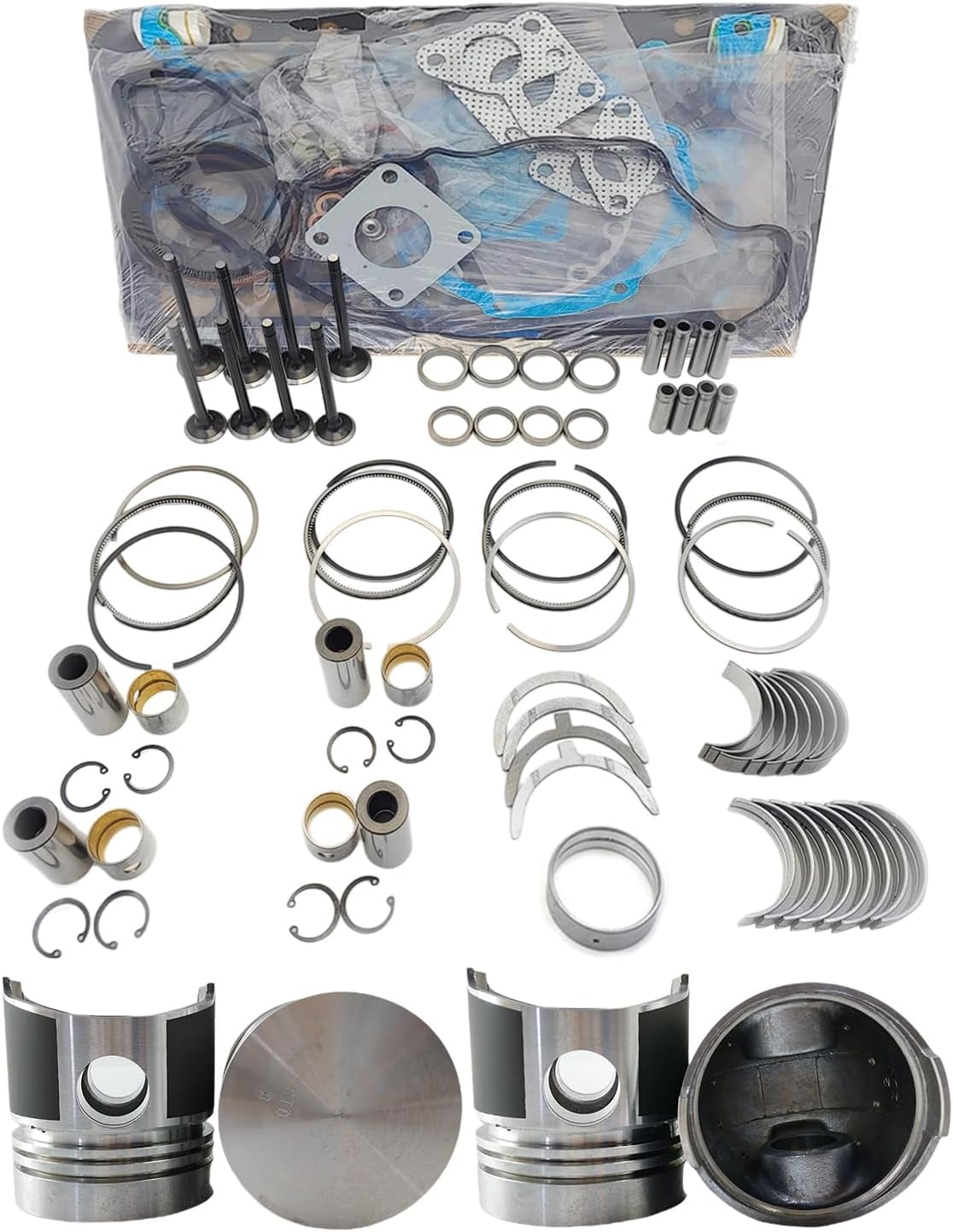 V1502 Engine Overhaul Rebuild Kit (No cylinder liner) for Kubota L2050 ...
