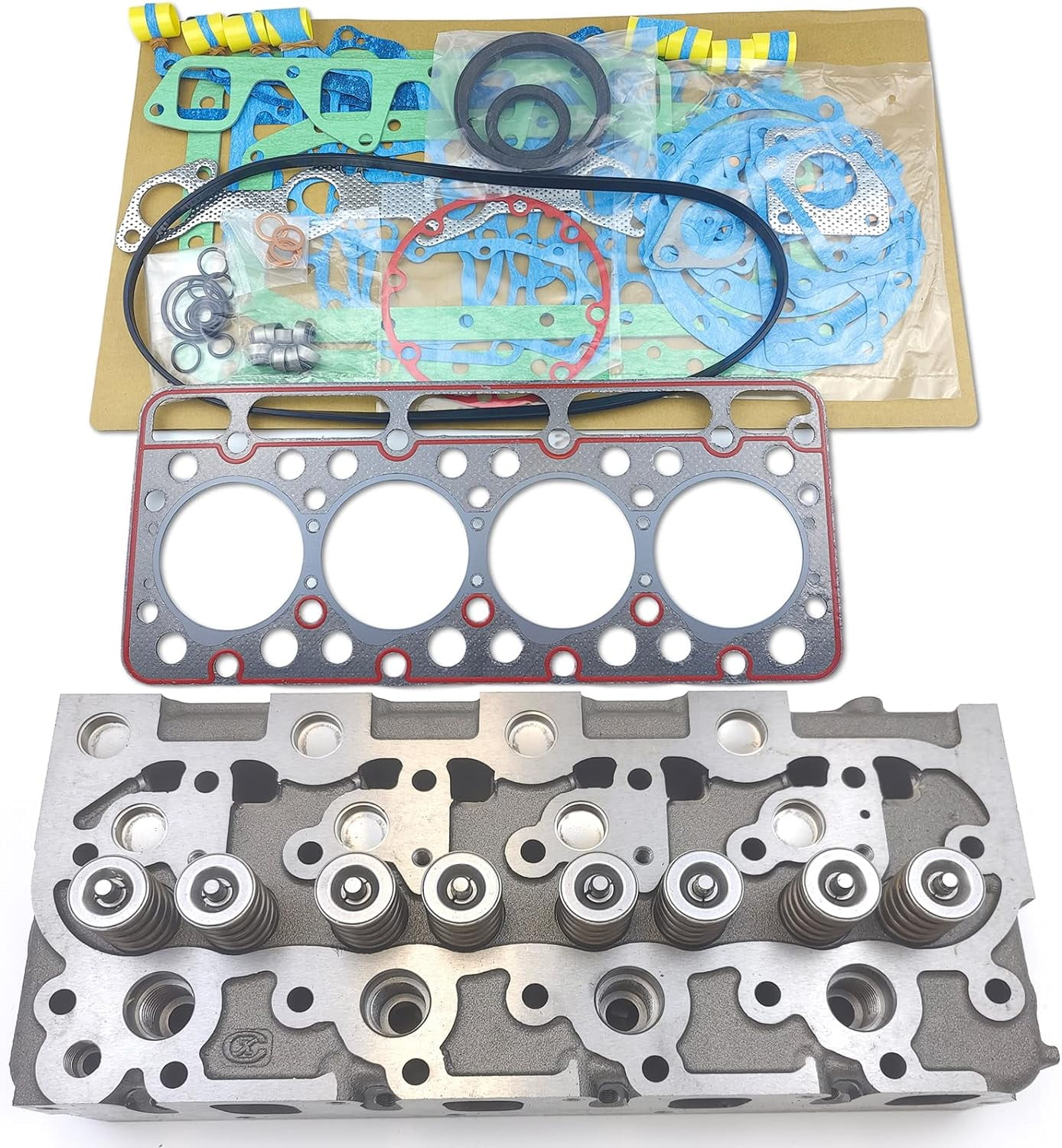 V1702 Complete Cylinder Head + 1 Set Full Gasket Kit Compatible with ...