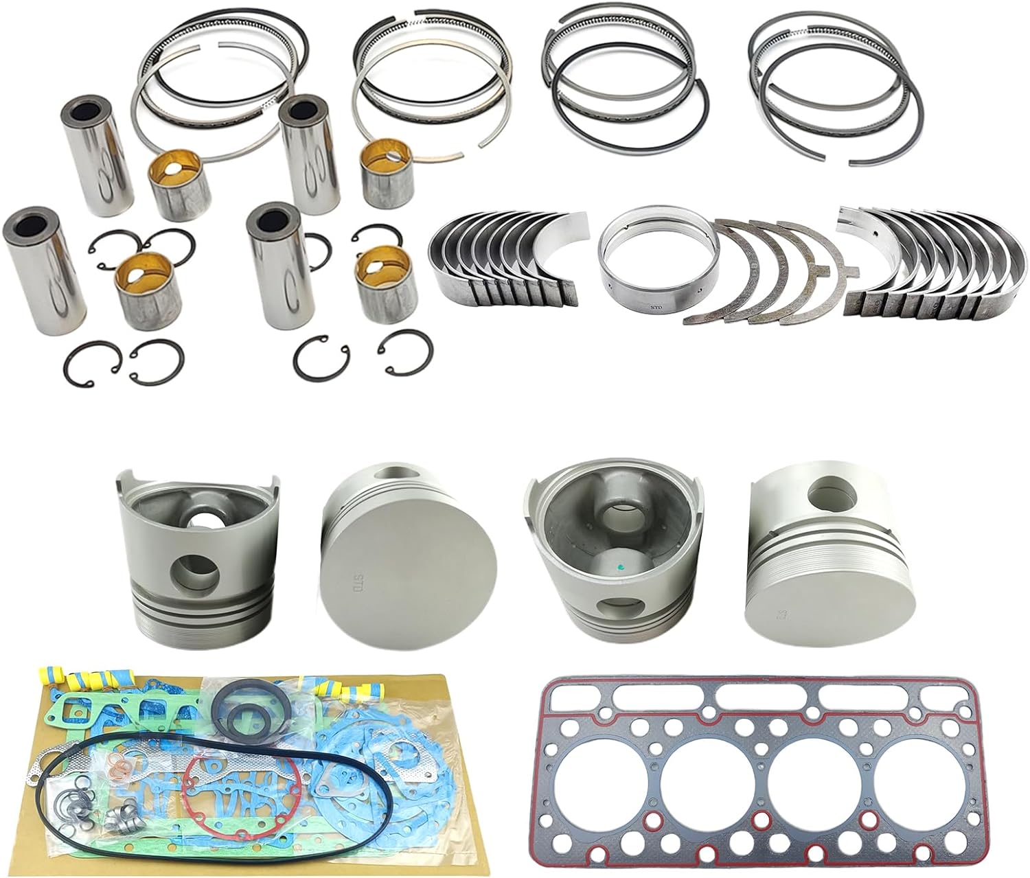 V1702 Engine Overhaul Rebuild Kit (No cylinder liner and valve) For ...