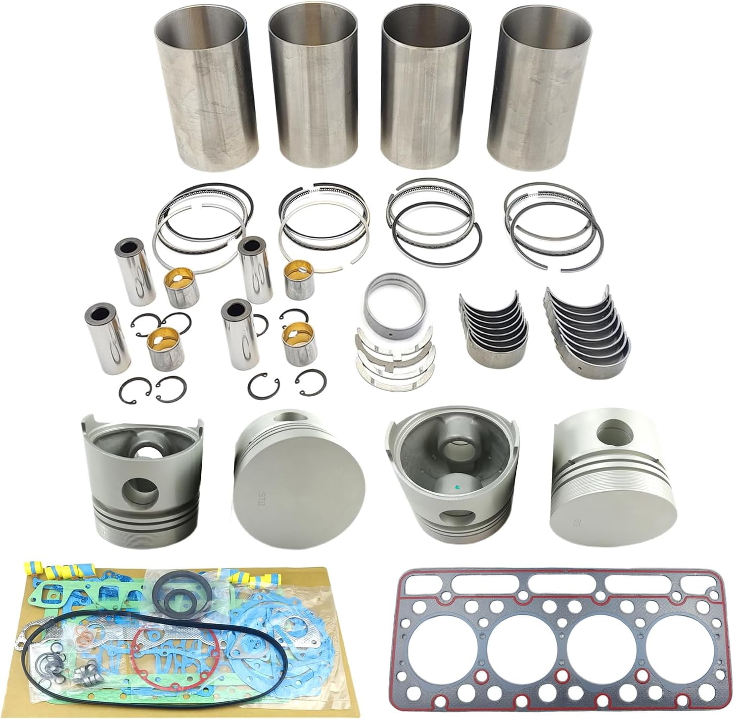 V1702 Engine Overhaul Rebuild Kit (No valve set) For Kubota V1702 IDI ...