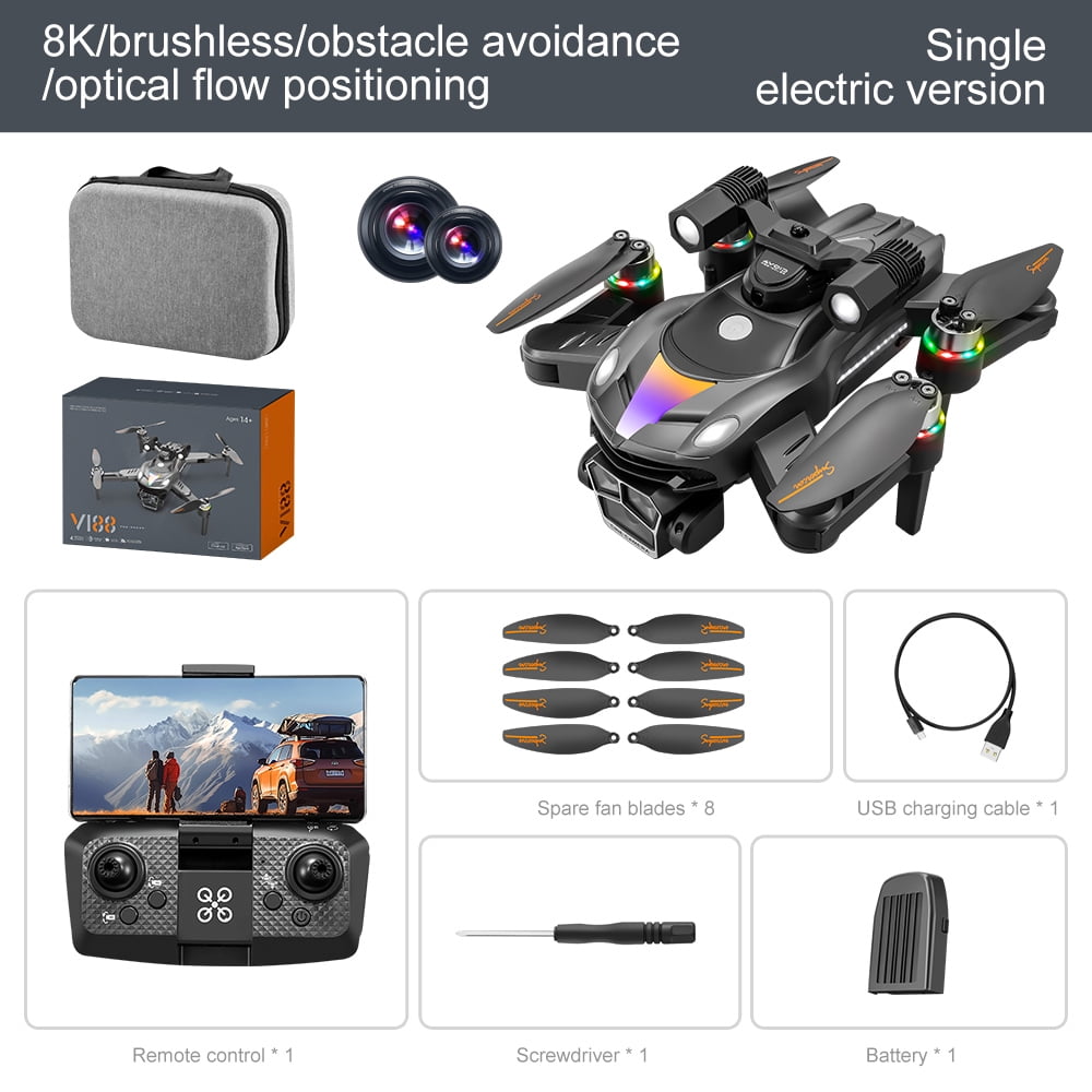 V188 Drone with Dual Lens WIFI Professional Aerial 6k Camera RGB ...