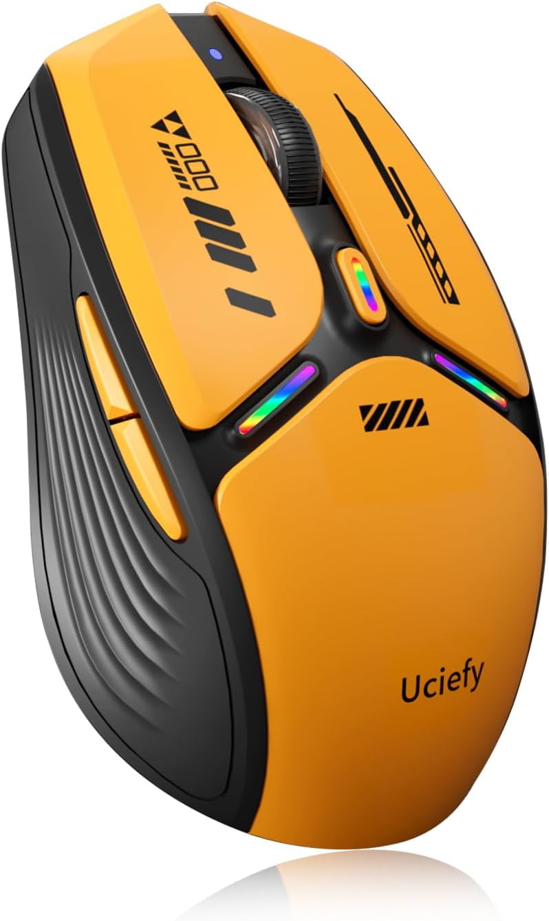 V19 Wireless Mouse, 2.4GHz Rechargeable Mouse LED with Battery ...