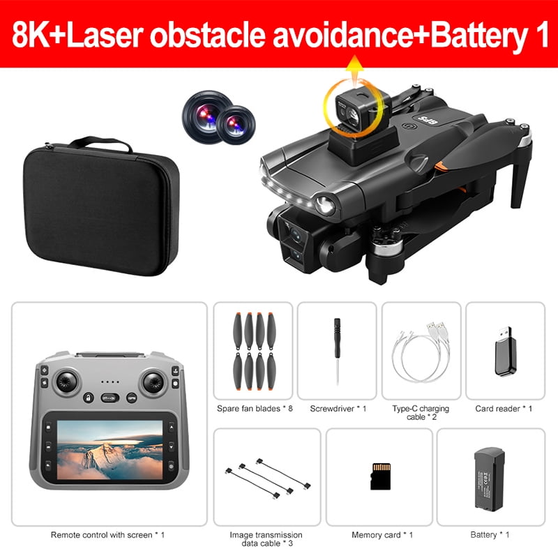 V198MAX Drone 8K Profesional FPV Brushless Laser obstacle avoidance ...