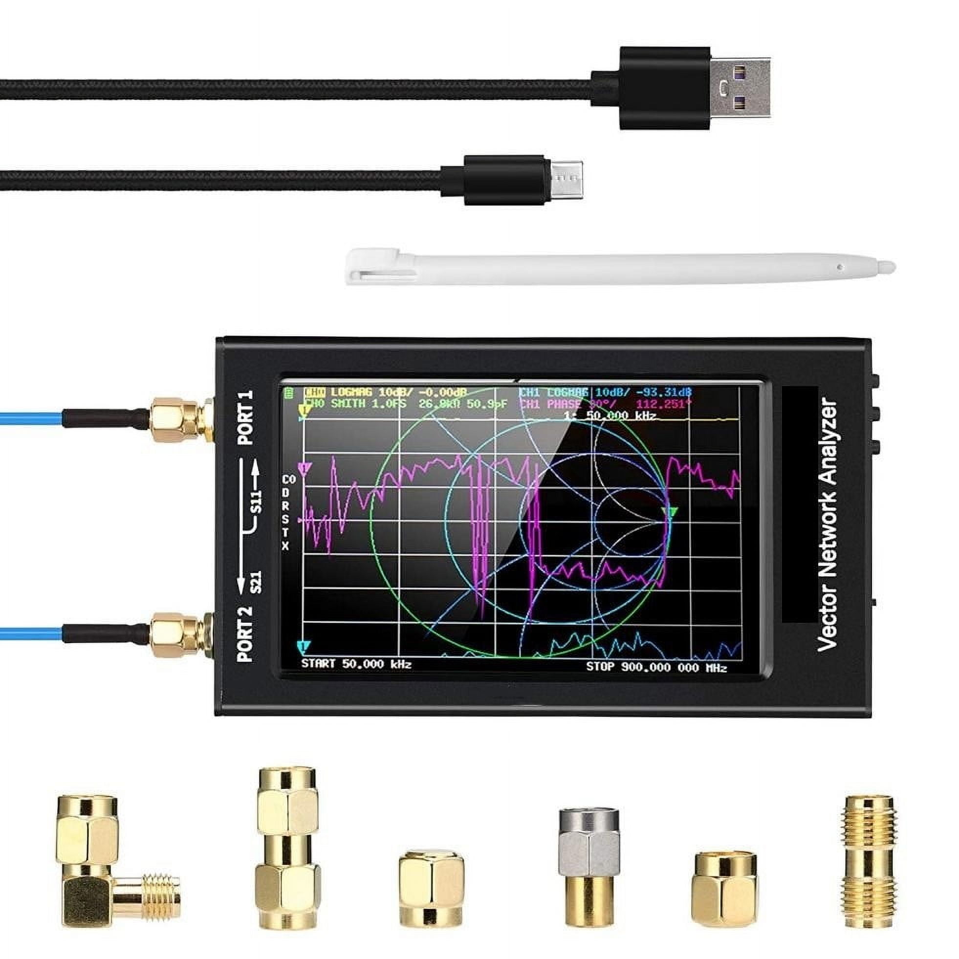 V2 3GHz Vector Network Analyzer 4.3 Inch Touch Screen Antenna Analyzer ...
