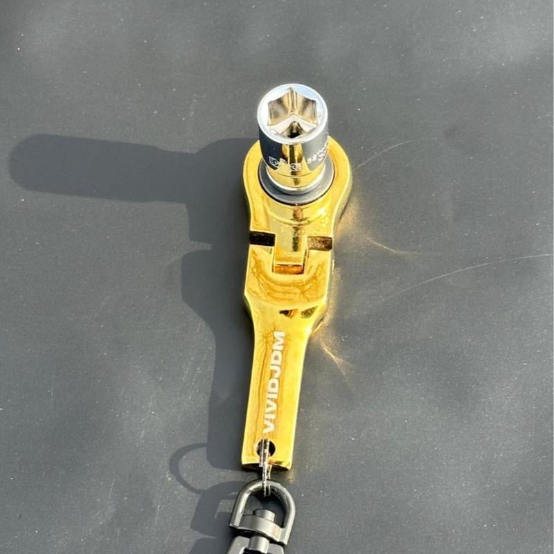 V2 JDM 10mm Ratchet Keychain Tool - Mini Ratcheting Wrench for Cars ...