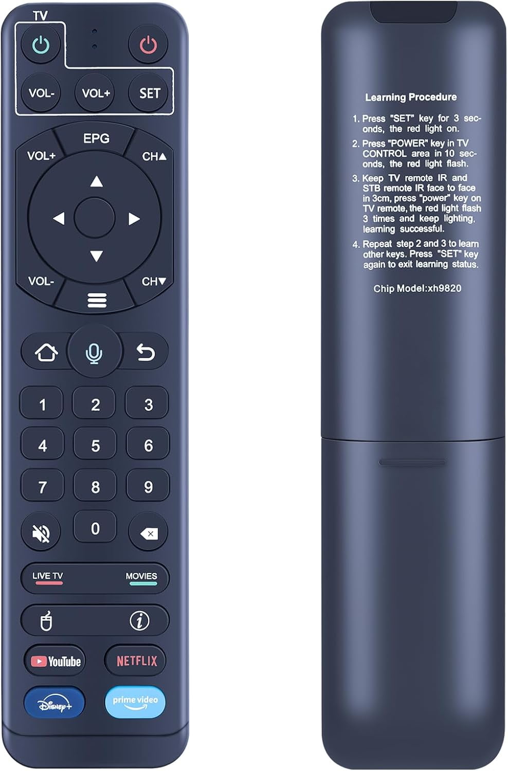 V2 Pro Replacement Voice Remote Control Compatible for vSeeBox V1 / V2 ...