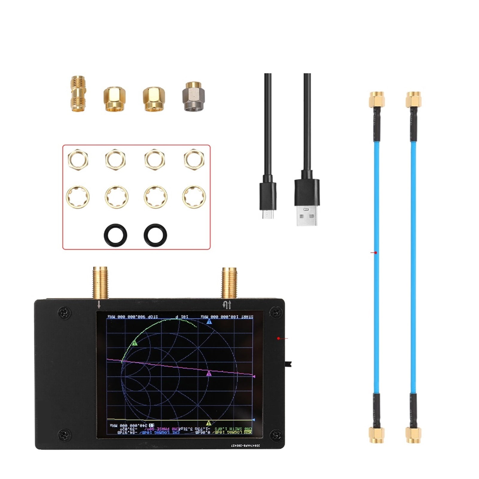 V2 Vector Network Analyzer Digital Nano VNA Tester MF HF VHF UHF USB ...