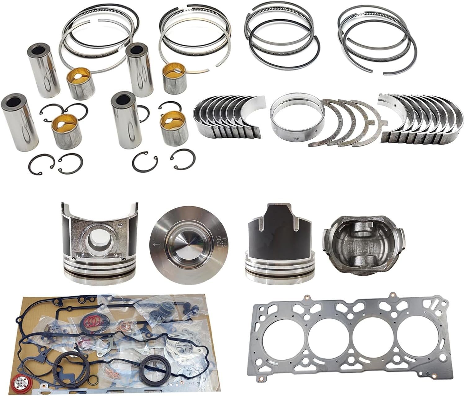 V2067 Engine Overhaul Rebuild Kit (No cylinder liner and valve) Piston ...