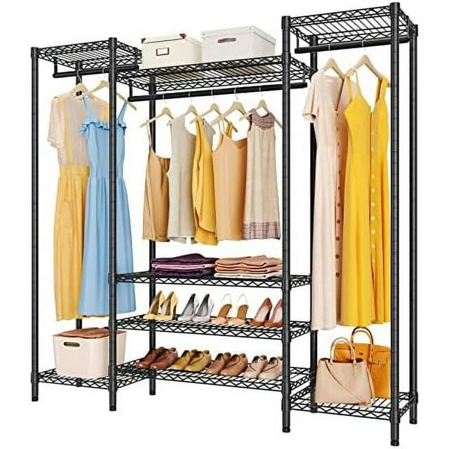 V20i Garment Rack Heavy Duty Metal Clothing Rack with Adjustable ...