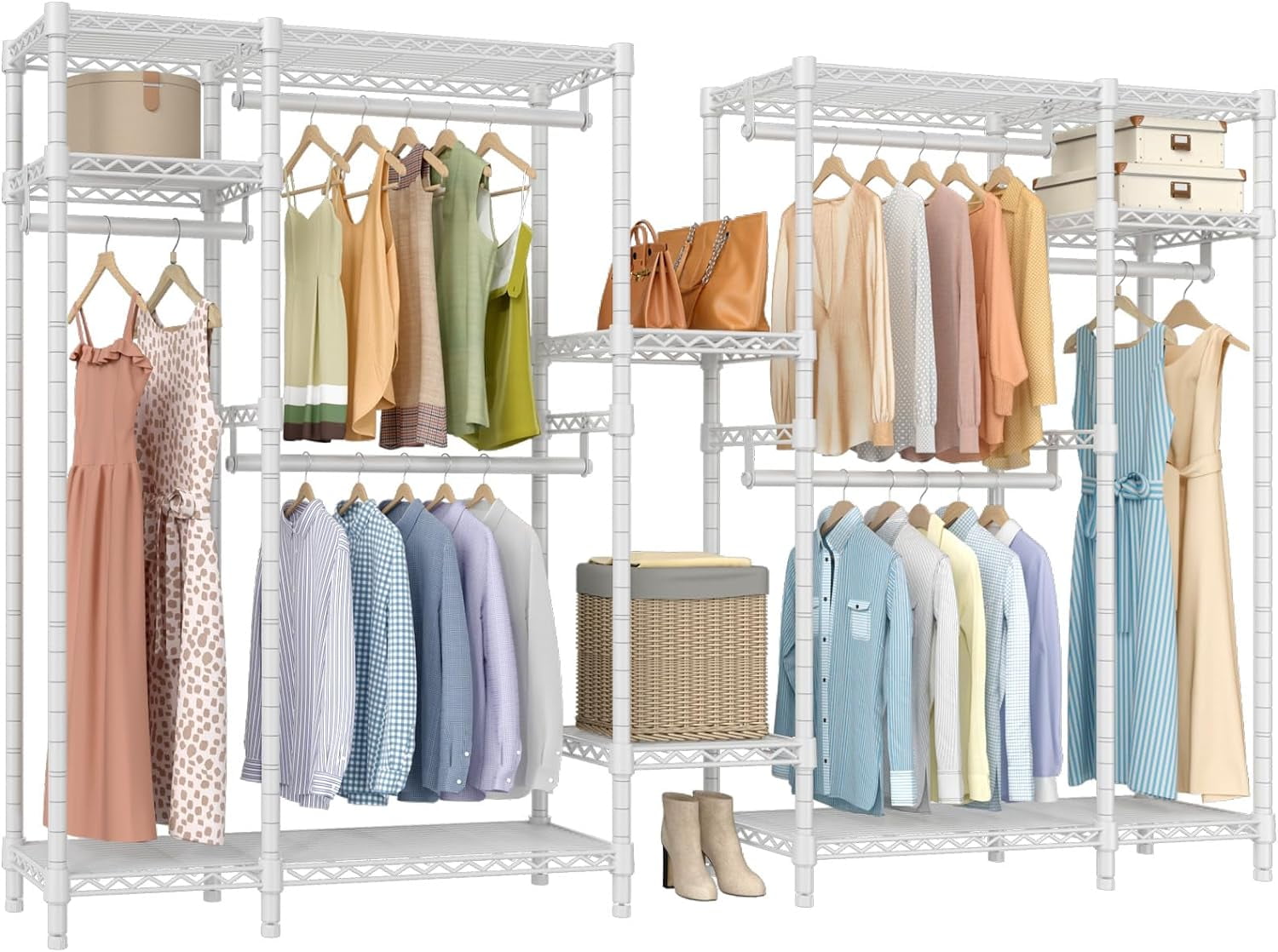 V22S Extra Large Garment Heavy Duty Clothes Portable Wardrobe Closet ...