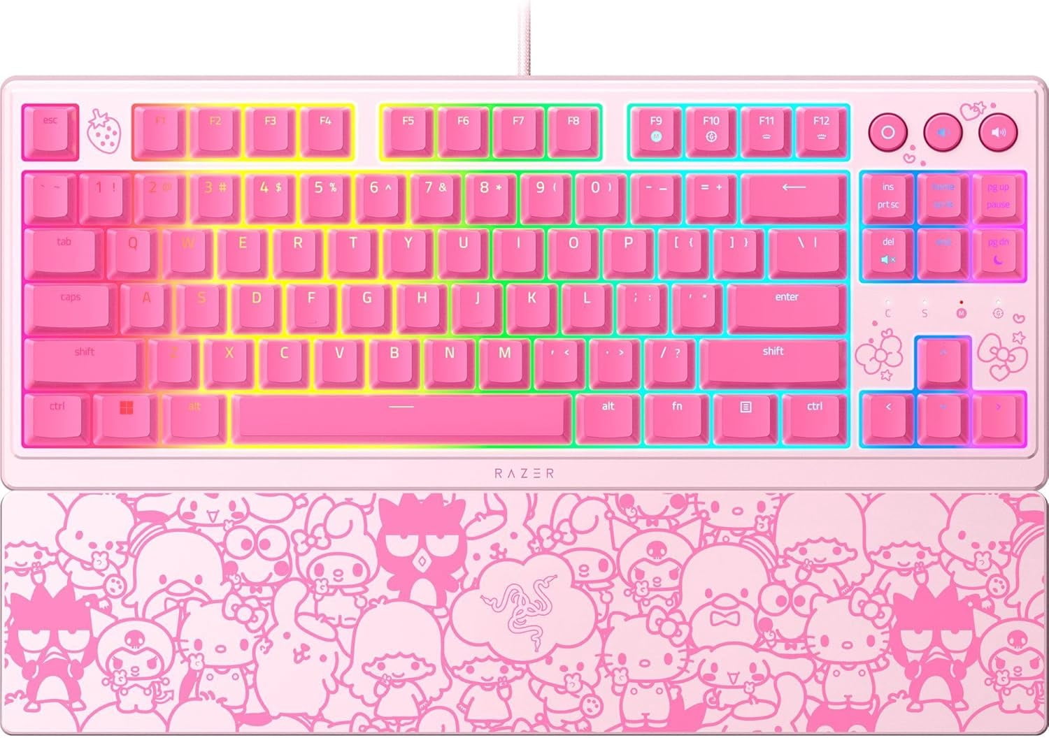 V3 TKL Gaming Keyboard: Low-Profile Keys - Mecha-Membrane Switches - UV ...