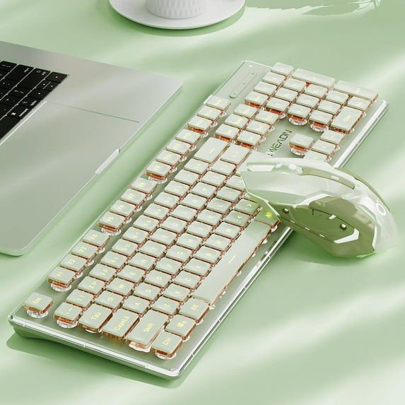 V3 Wireless Keyboard and Mouse with Single Backlit, Metal Panel ...