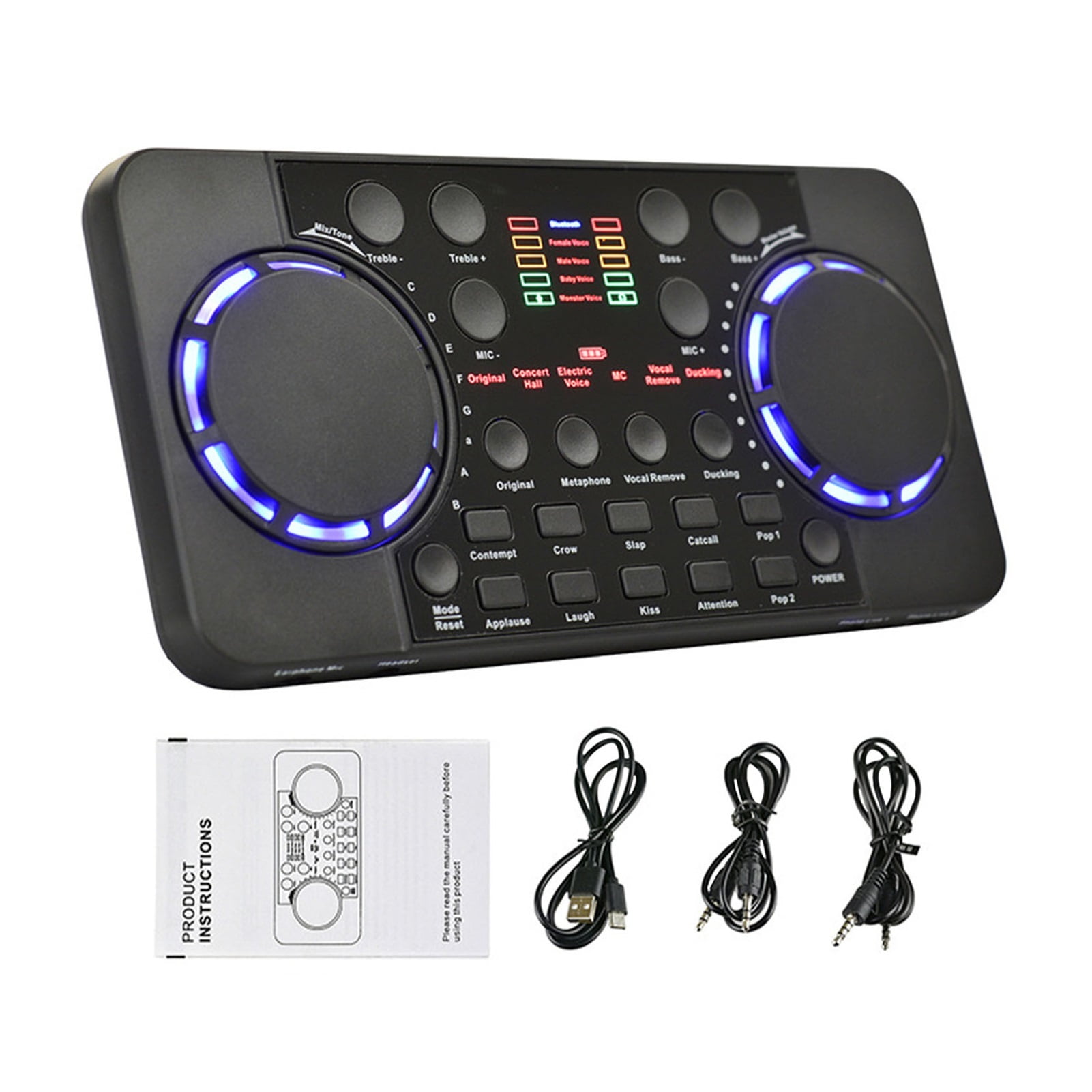 V300 Pro Live Streaming Sound Card 10 Sound Effects 4.0 Audio Interface Mixer For DJ Music ...