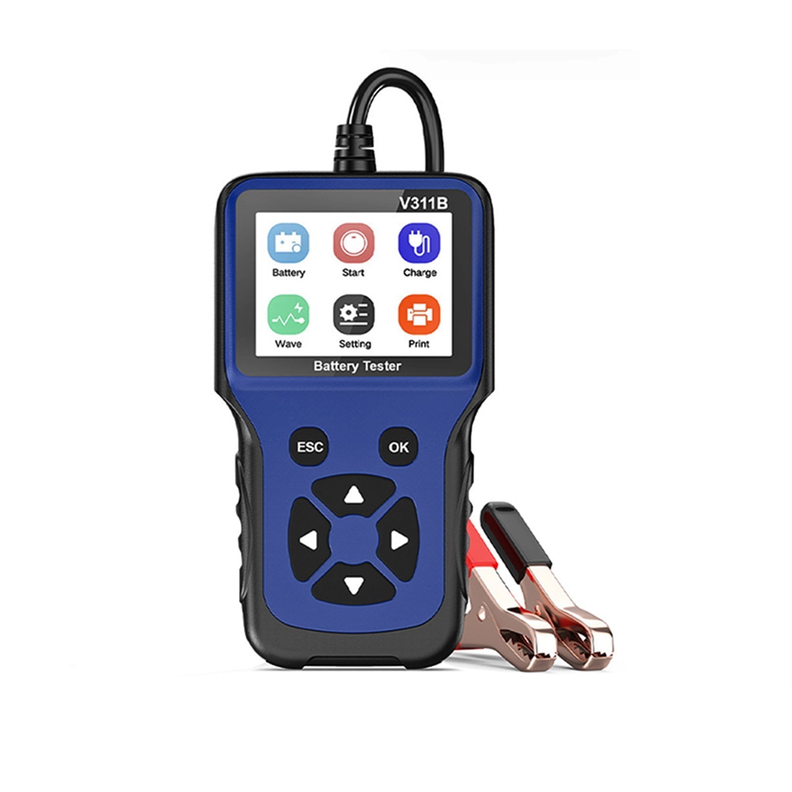 V311B 12V Car Battery Tester Charger Analyzer 2000CCA Cranking Charging ...