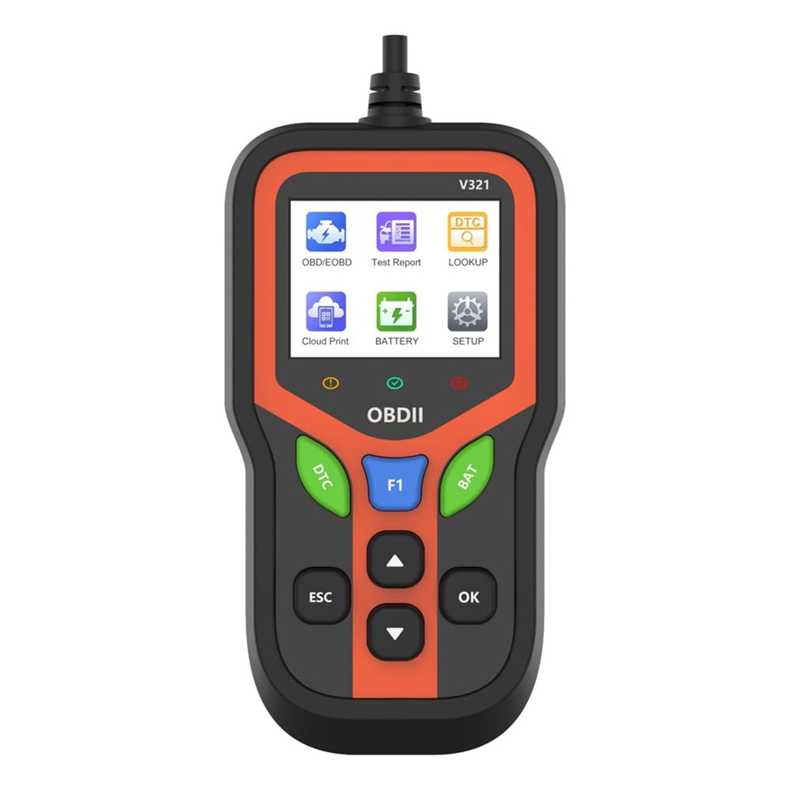 V321 OBD2 Scanner Auto Code Reader With Battery Test, Read And Clear ...