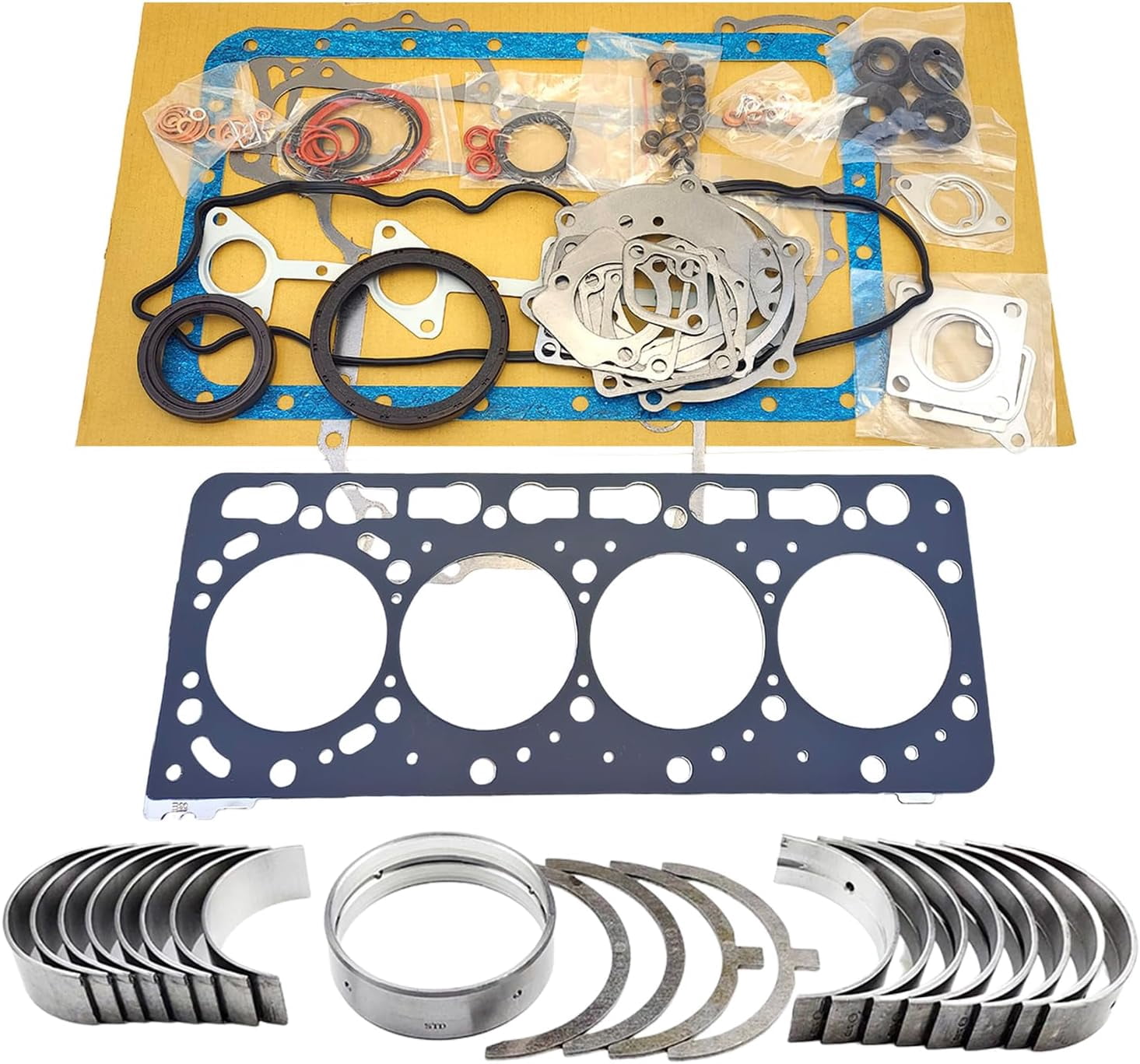 V3300 Bearing Kit + Full Gasket Kit For Kubota V3300 V3300-DI Engine ...