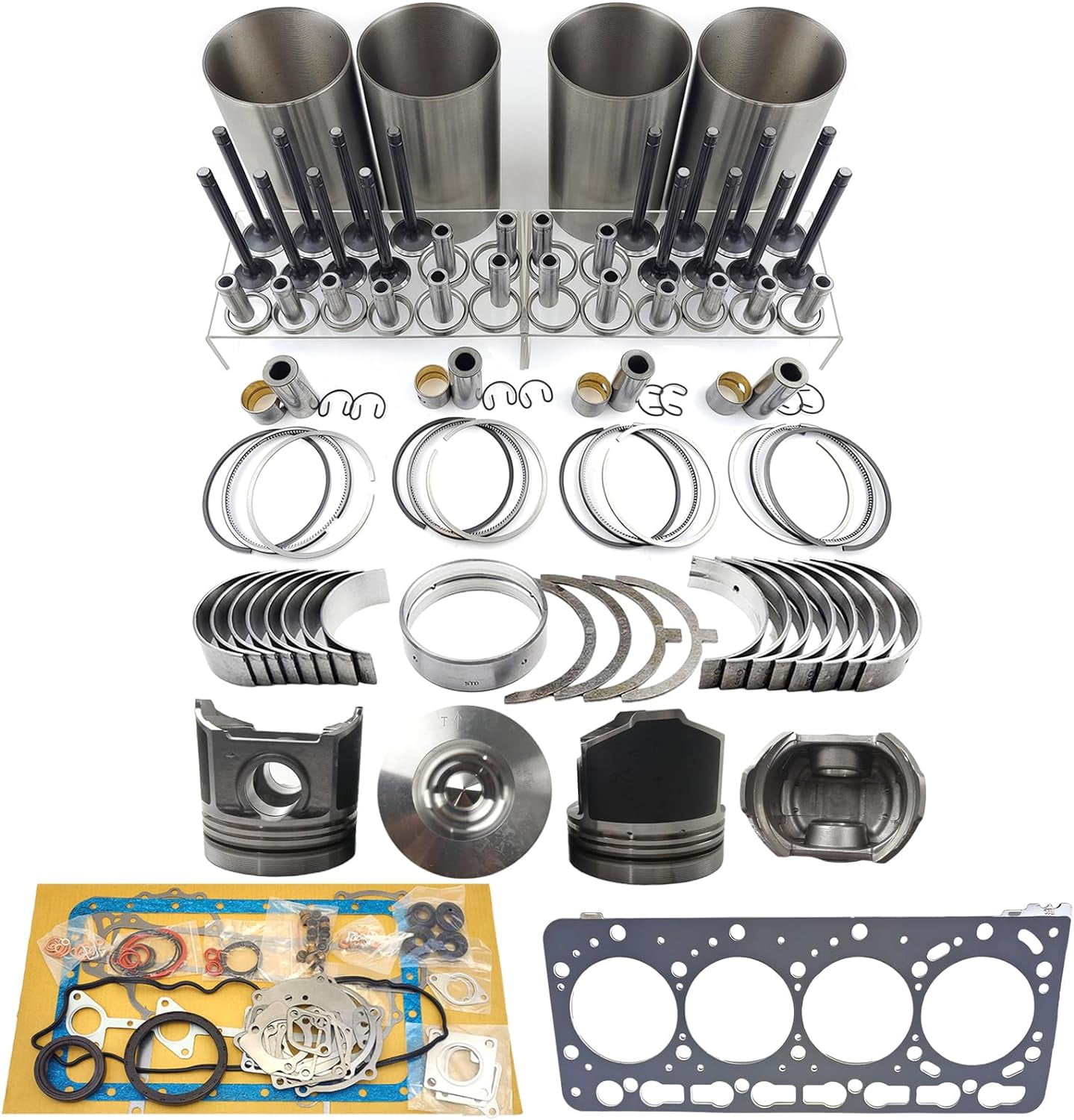 V3300 Engine Overhaul Rebuild Kit 16 valves Piston height 91.5mm ...