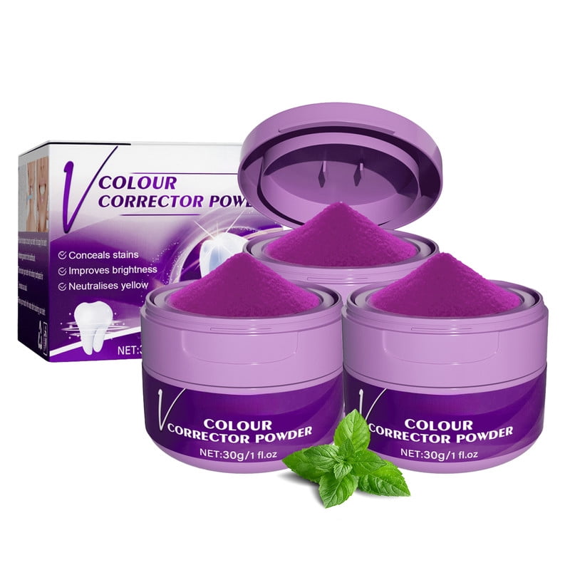 V34 Purple Teeth Whitening, Natural Teeth Whitener Tooth Powder,Teeth ...