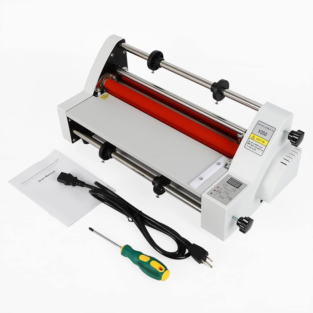 V350 Hot Cold Roll Laminator, 110v Laminator Digital Display Single ...