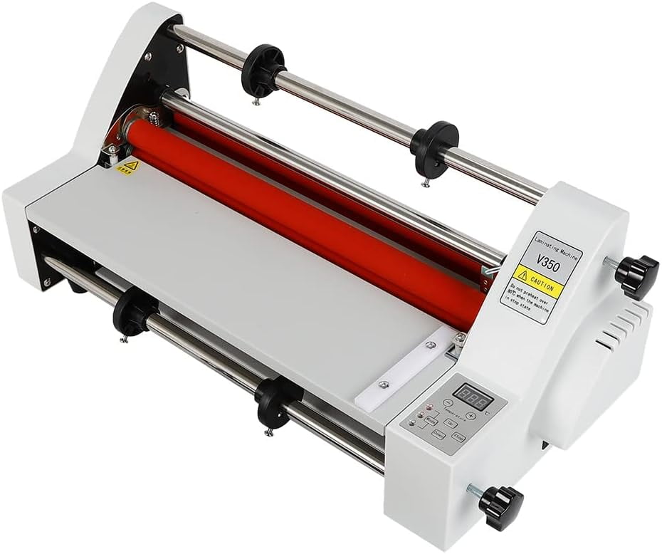 V350 Hot Cold Roll Laminator, 13" Electronic Laminating Machine Single ...