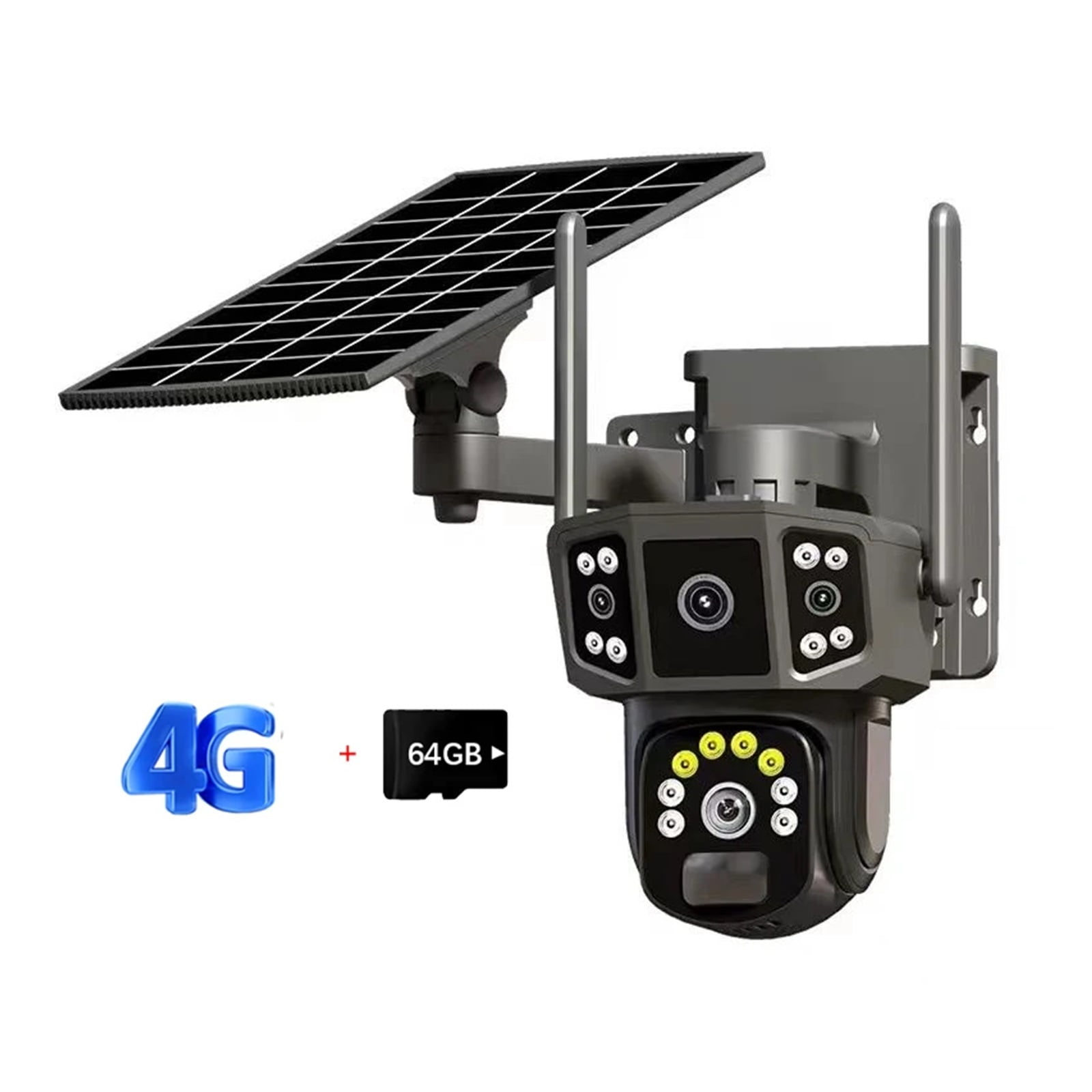 V380,10X, 4K Dual Lens, Outdoor 4G Sim Solar Camera, CCTV Security ...