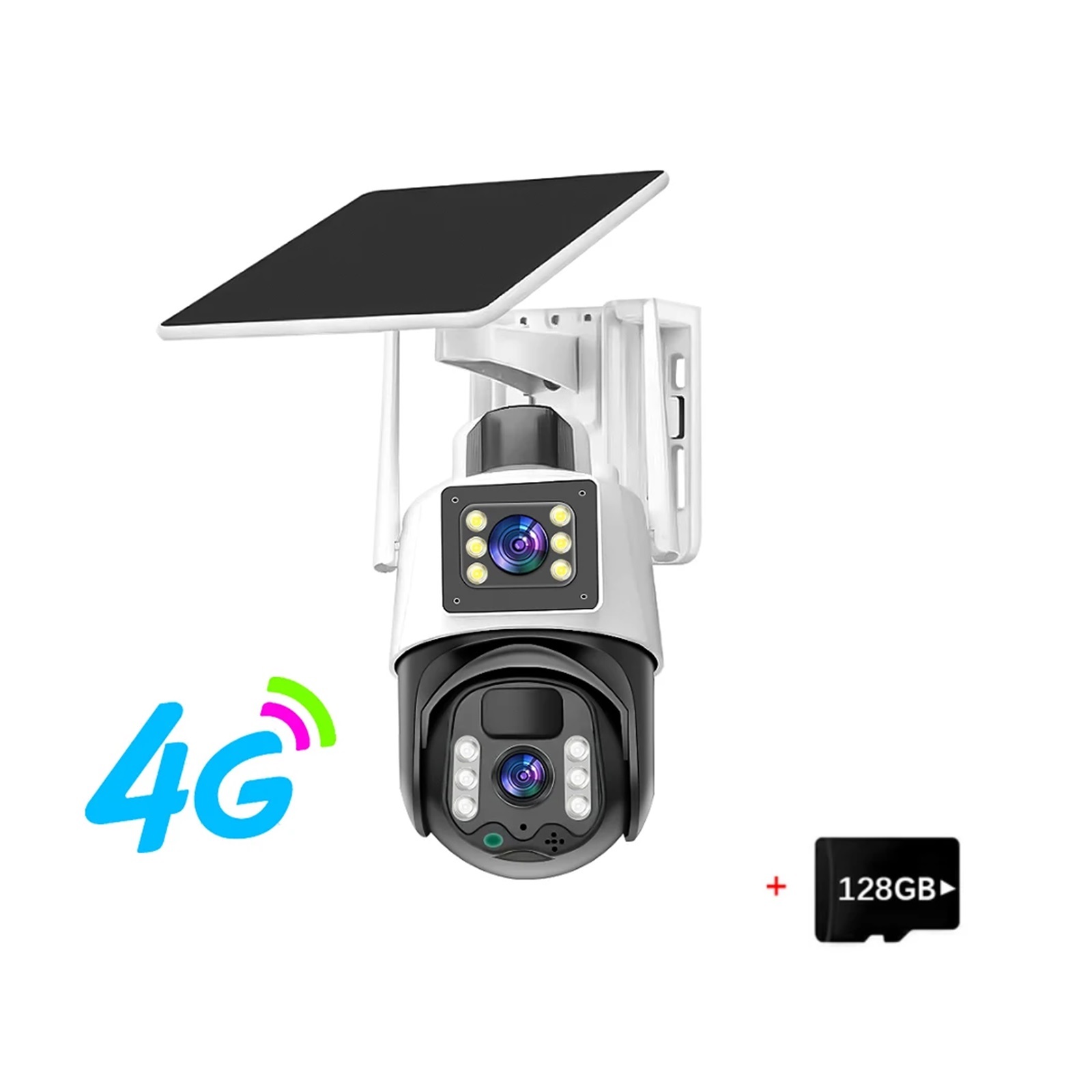 V380,4K Wireless 4G SIM Card Outdoor Solar Waterproof 360 Dual Lens, CCTV Home Security IP ...