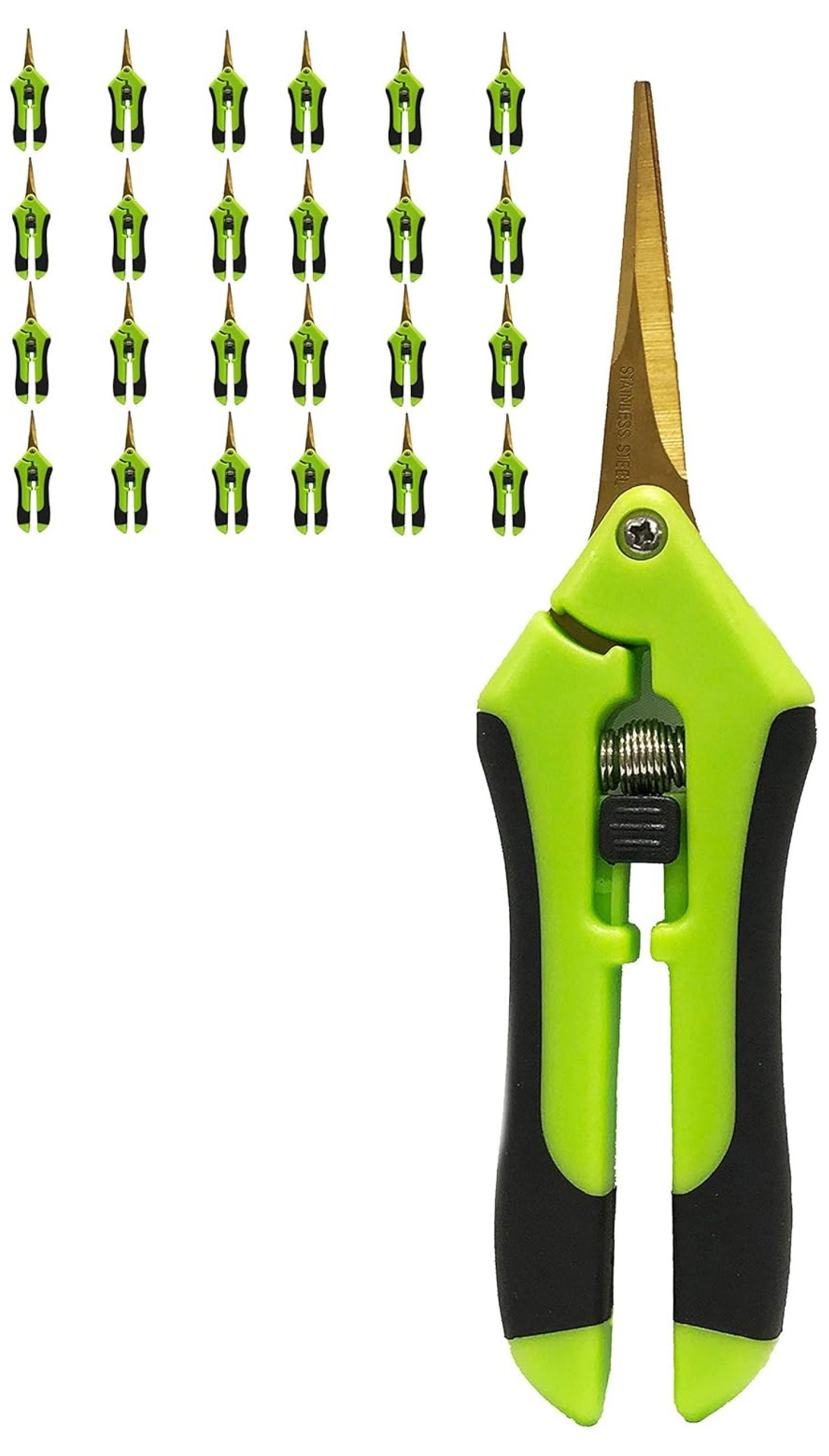 V388S-24 Non Soft Grip Micro-Tip Pruning Snip with Strait Titanium Anti ...