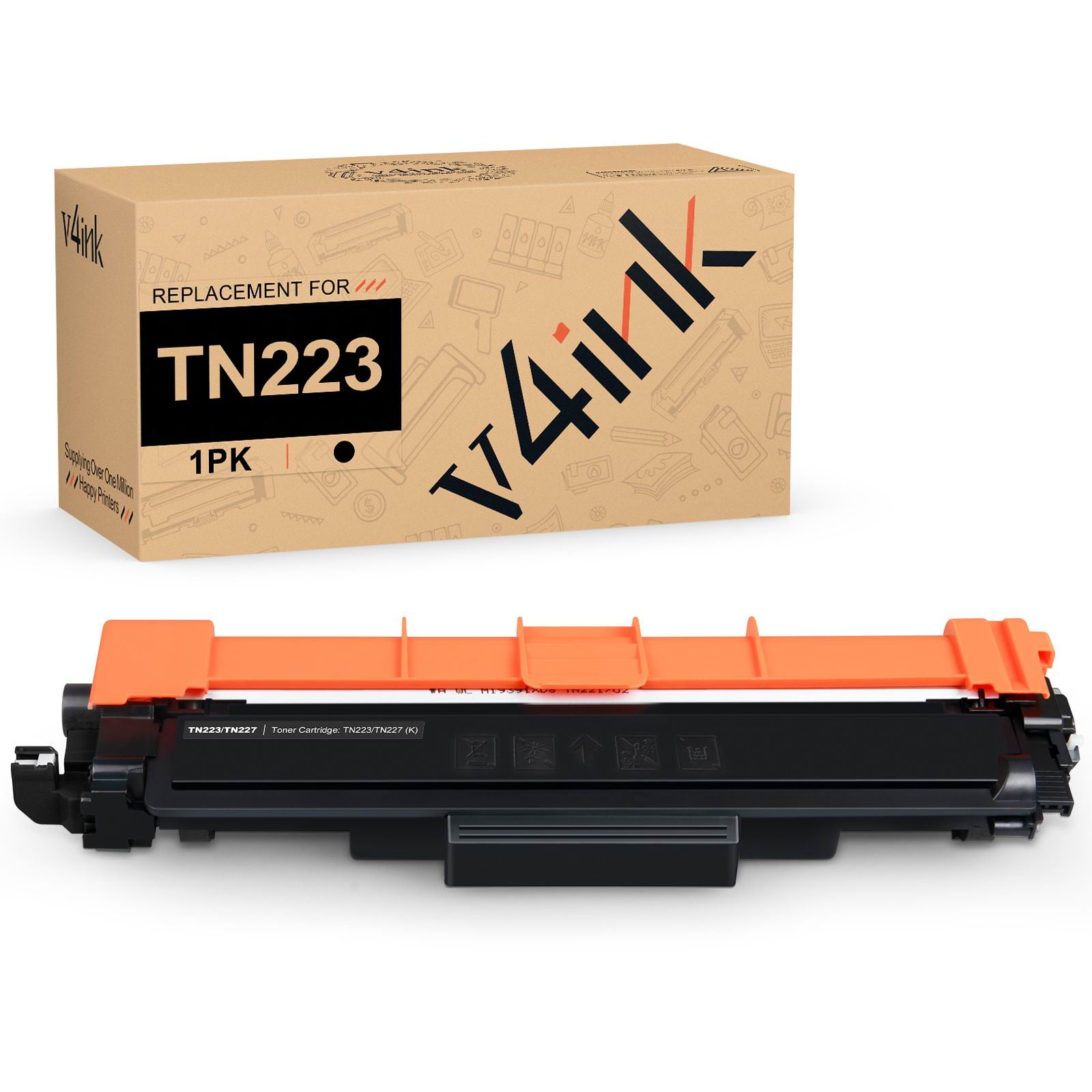 V4ink TN223 TN227BK TN227 Black Toner Cartridge Replacement for Brother ...