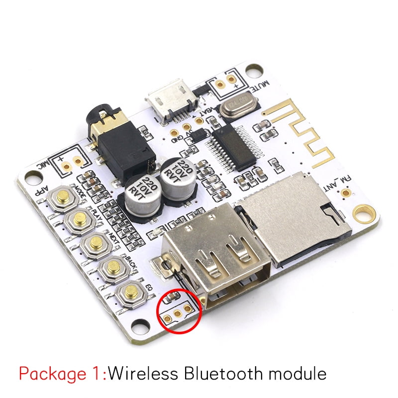 V5.0 V4.2 Bluetooth Audio Receiver board with USB TF card Slot decoding ...