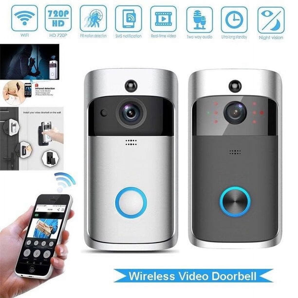 V5 Wireless Smart Gatebell HD 720P WiFi Home Security Camera with 2CH ...