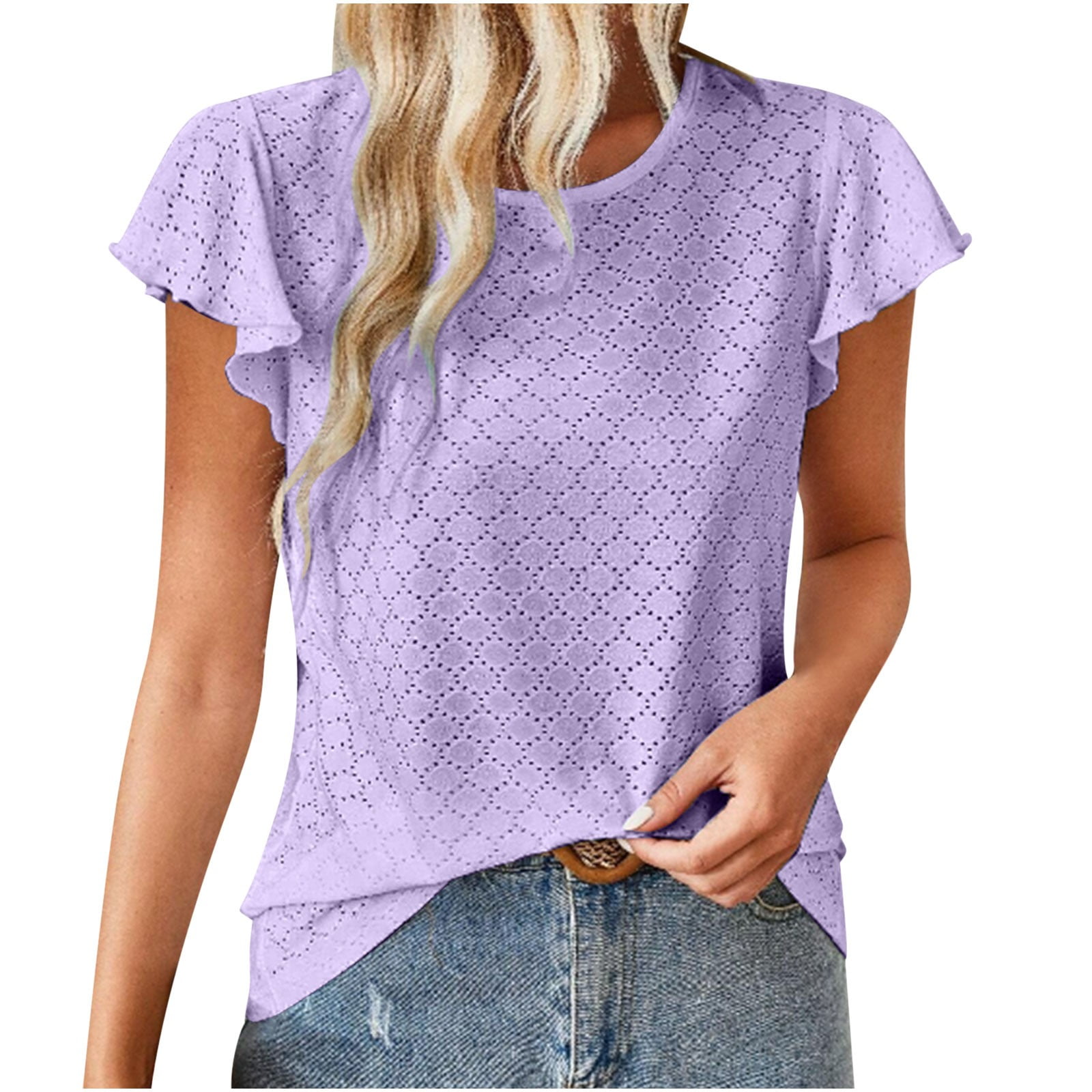 Cilsoka Womens Summer Tops Casual Black Blouses for Women Business ...