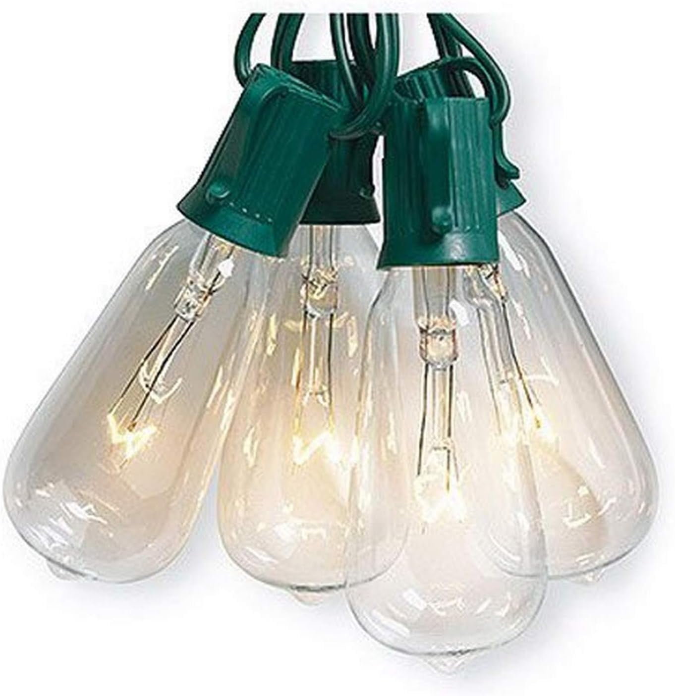 V51587 10 Light, Clear, Elongated ST40 Edison Bulb Light Set - Walmart.com