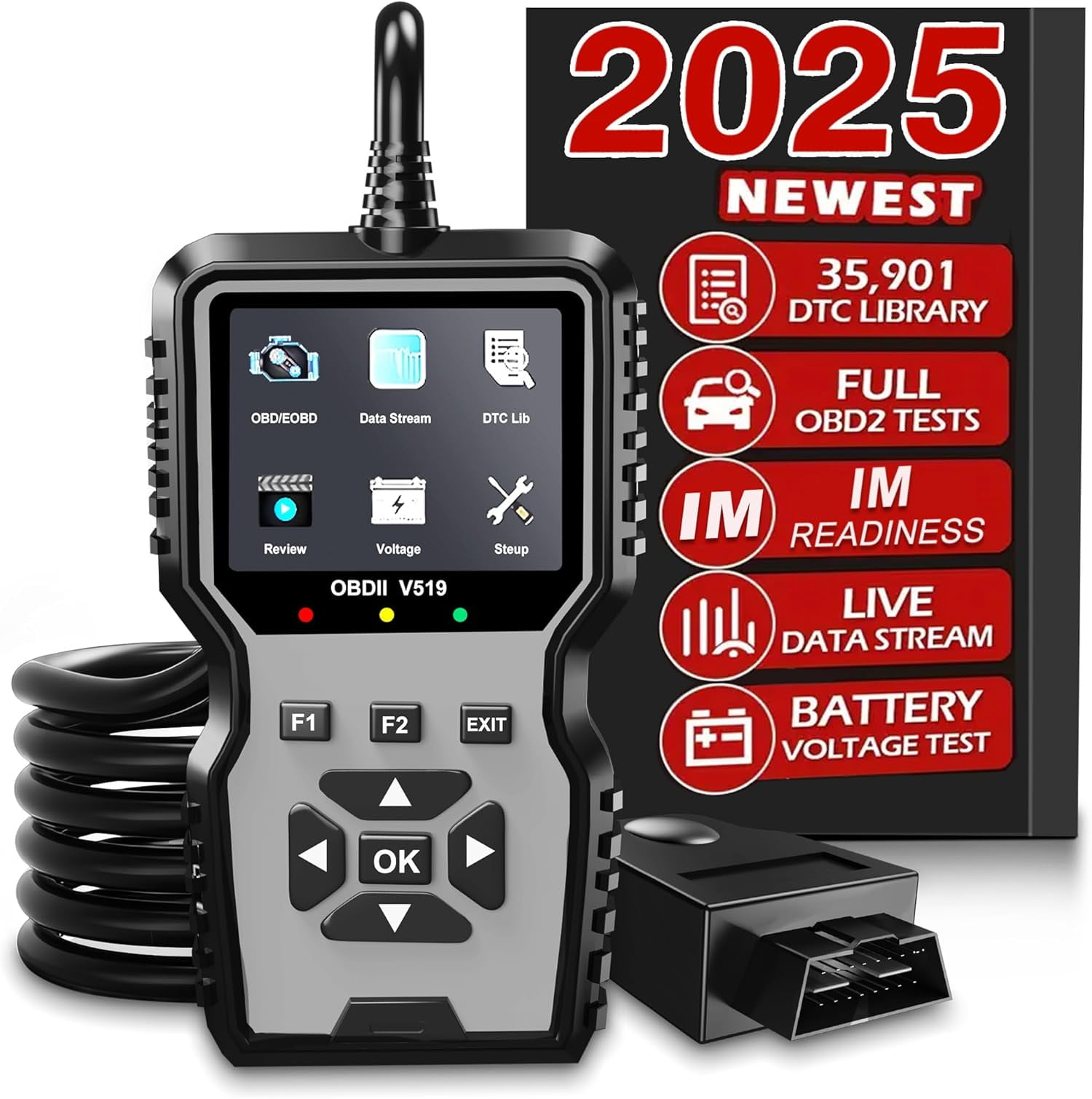 V519 OBD2 Diagnostic Scanner Tool - Vechicle Check Engine Light Code ...