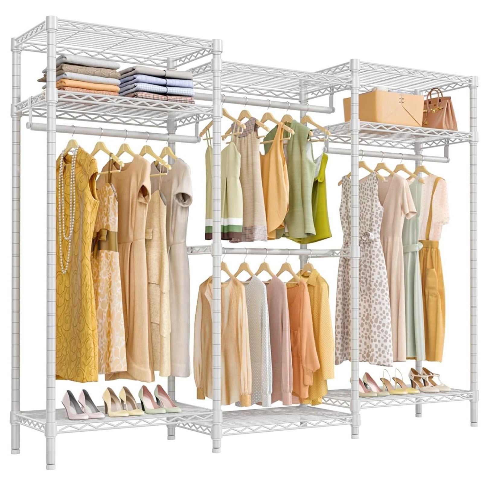 V5i Garment Rack Heavy Duty Clothes Rack for Hanging Clothes, Portable ...