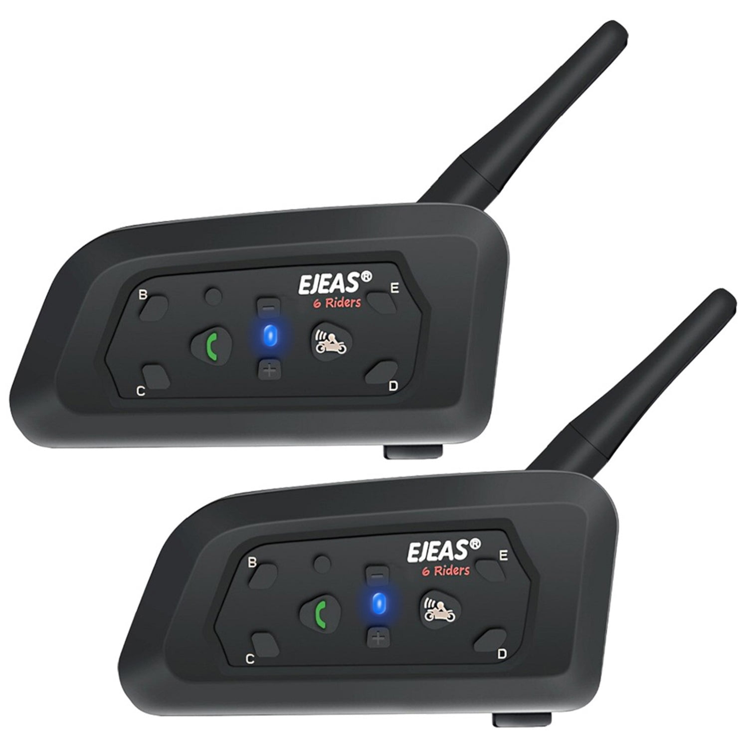 V6 1200M Bluetooth motorcycle helmet intercom can connect 6 riders, 3 ...