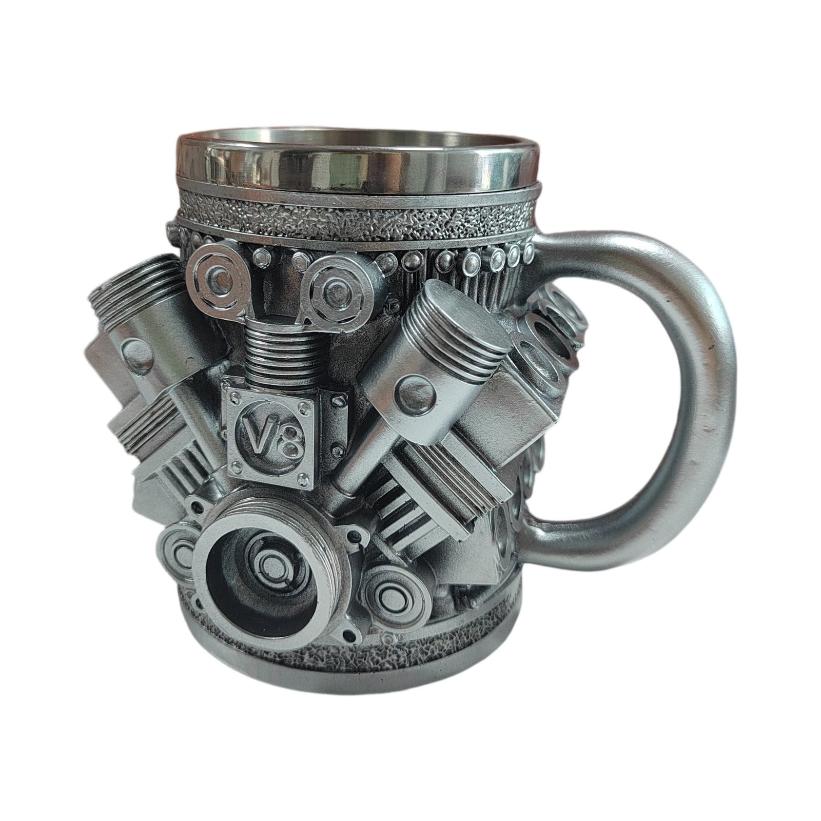 V6 Engine Piston Mug Unique Automotive Design Coffee Cup for Car ...