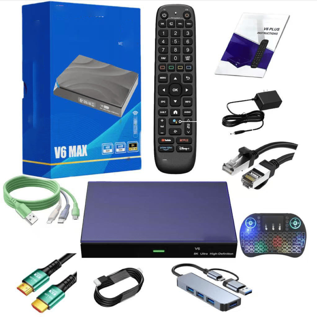 V6 Max v-S-e-e 2026 New Max Box Version Kit with HDMI CableWith Remote ...